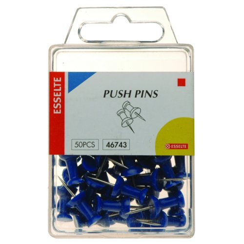 Push Pins - Esselte - Blue - Pack of 50 | Skout Office Supplies