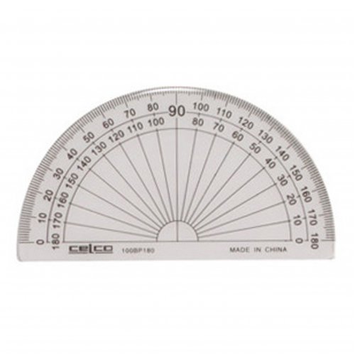 Protractor - Celco - 10cm - 180 Deg - Half Circle - Clear | Skout ...