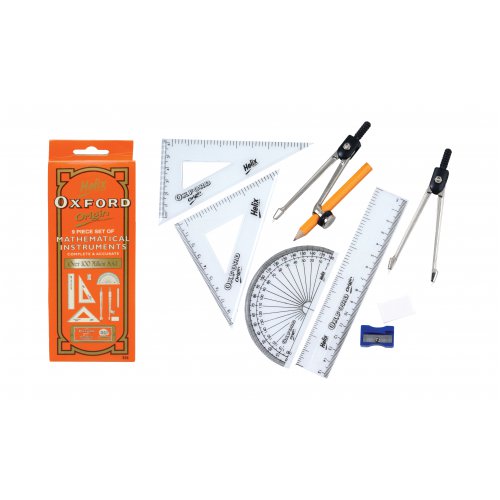 Maths Set - Helix - Oxford - 9 Piece | Skout Office Supplies