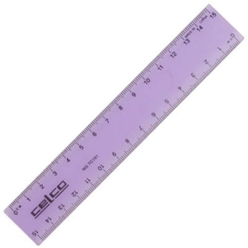 Ruler - Celco - 15cm - Plastic - Tinted Colour | Skout Office Supplies
