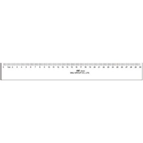 Ruler - Deli - 30cm - Clear Plastic - Box of 20 | Skout Office Supplies