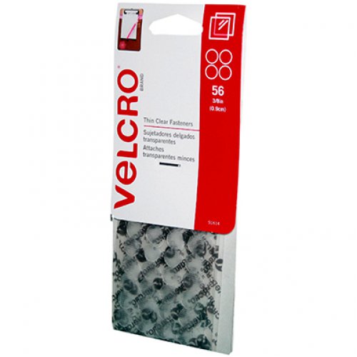 Hook And Loop Dots - Velcro - Thin - Clear - 9mm - Pack of 56 | Skout ...