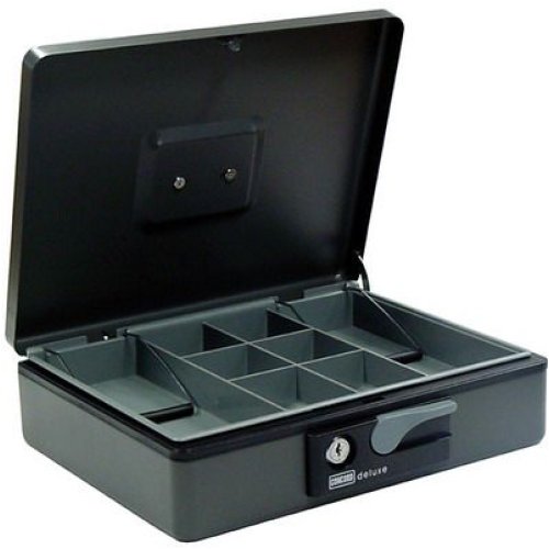 Cash Box - Esselte - Deluxe NO.12 - 300 x 230 x 80mm - Graphite | Skout ...