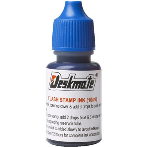 Stamp Pad Ink Refill - Deskmate - 10ml - Blue | Skout Office Supplies