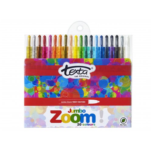 Crayons - Texta - Jumbo - Zoom - Transparent Barrel (Pack of 20 ...