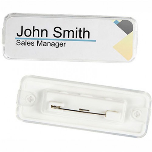 ID Name Badge - Rexel - Pin Closure - Clear (Pack of 3) | Skout Office ...