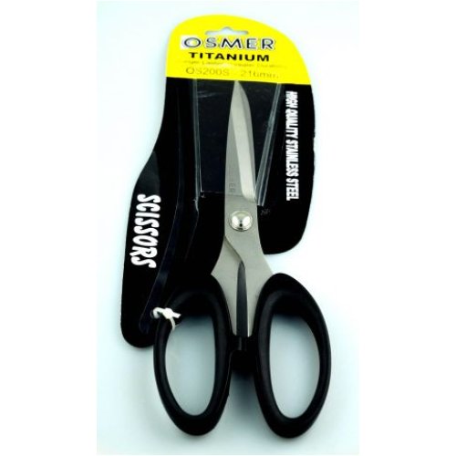 Scissors - Osmer - Titanium - Straight - 216mm - Black Handle | Skout ...
