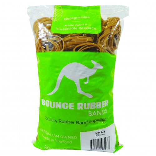 Rubber Bands - Bounce - Size 33 - 500gm | Skout Office Supplies