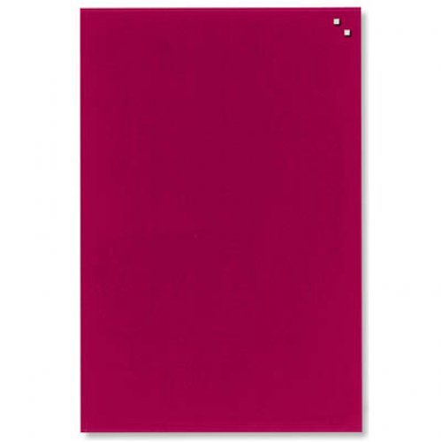 Naga Magnetic Glassboard 400 x 600mm Red | Skout Office Supplies