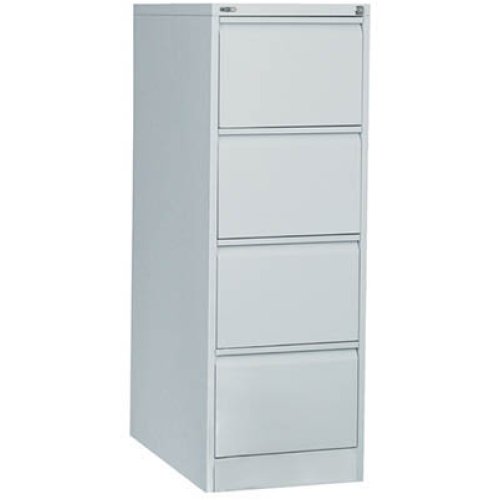 Go Steel Filing Cabinet 4 Drawers 460 x 620 x 1321mm Silver Grey ...
