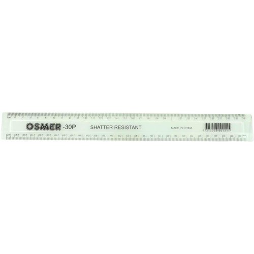 Ruler - Osmer - 30cm - Clear Plastic - Shatter Resistant | Skout Office ...