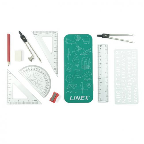 Maths Set - Linex - Tin Case - 10 Piece | Skout Office Supplies