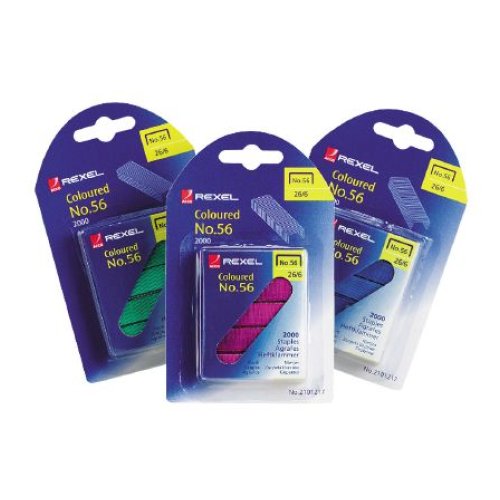 Staples Rexel 56 26/6 Coloured Bx2000 | Skout Office Supplies