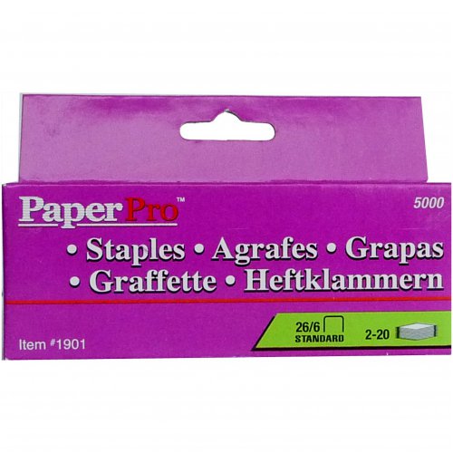 Staples 26/6 Paperpro 1901 Full Strip Box 5000 | Skout Office Supplies