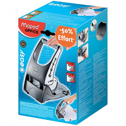 2 Hole Punch - Maped - Easy 65/70 Sheet - Grey | Skout Office Supplies
