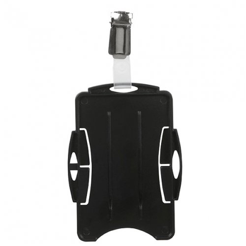 ID Dual Security Pass Holder - Rexel - With Clip - Black | Skout Office ...