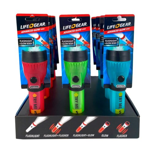 Mini Flashlight Lifegear Glow LED Assorted Colour | Skout Office Supplies