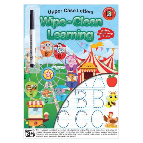 Wipe Clean Learning Book - Learning Can Be Fun - Upper Case Letters ...