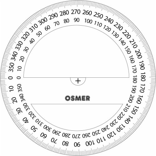 Protractor - Osmer - 100mm x 360 Degree | Skout Office Supplies