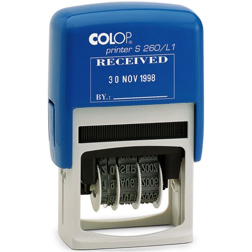 Colop Stamp S260/L1 Self Inking 4mm Date Received Blue/Red | Skout ...