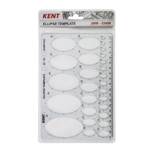 Ellipse Template - Kent - 2-55mm Sizes | Skout Office Supplies