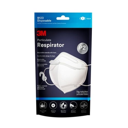 Respirator 3M P2 Particulate Disposable 9123 (Pack of 1) | Skout Office ...