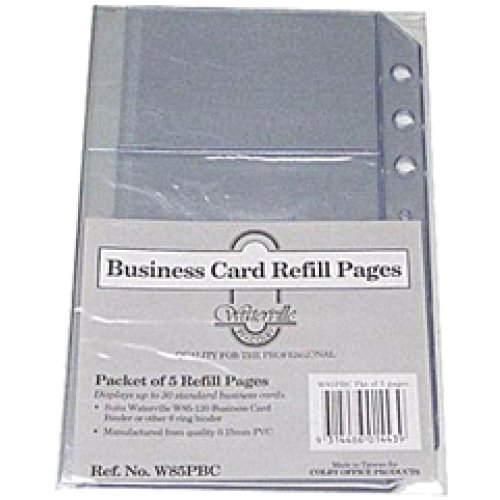 Business Card Binder Refills - Colby W85pbc Pk5 | Skout Office Supplies