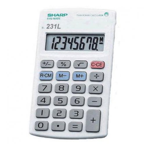 Calculator - Sharp - El231lb - 8 Digit - Large Display - White | Skout ...