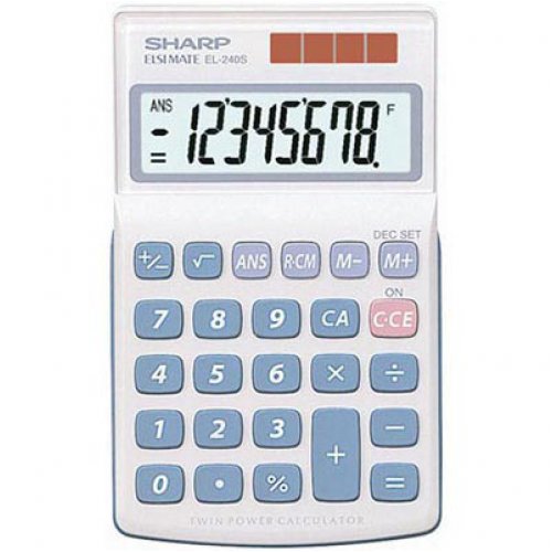 Calculator - Sharp - EL240SAB - 8 Digit - Dual Power | Skout Office ...