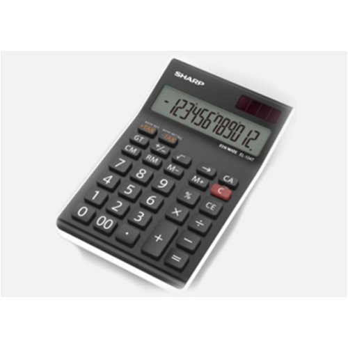 Calculator - Sharp - EL124TWH - Tilt Display - 12 Digit | Skout Office ...