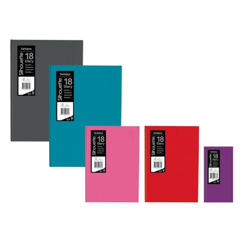 Diary Silhouette A4 Day-To-Page 2018 (Colours) | Skout Office Supplies