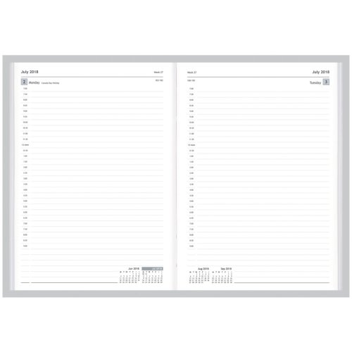 Diary Silhouette A4 Day-To-Page 2018 (Colours) | Skout Office Supplies