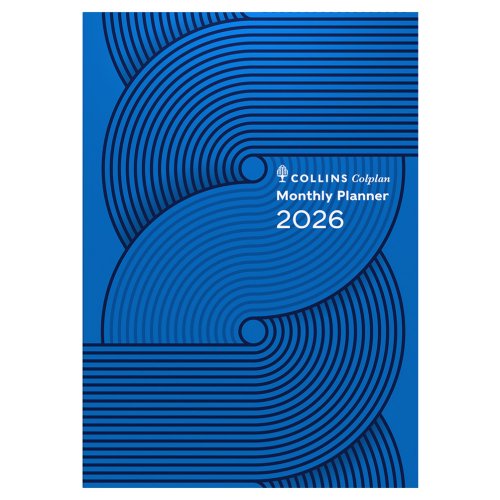 Planner Diary - Collins - A4 - Colplan - Month To View 2026 - Geo Blu ...
