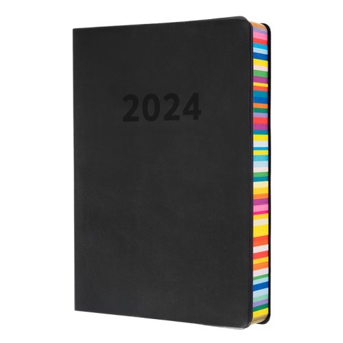 Diary - Collins - A5 - Edge - Day To Page - 2024 - Black | Skout Office ...