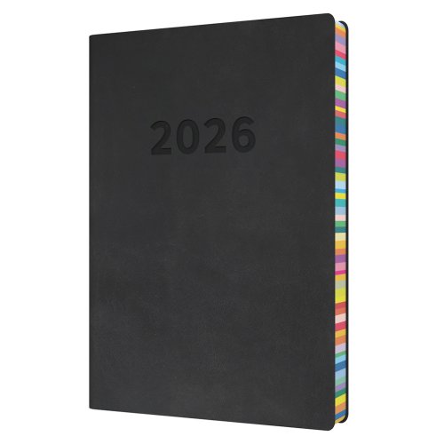 Diary - Collins - A5 - Edge - Day To Page - 2026 - Charcoal | Skout ...