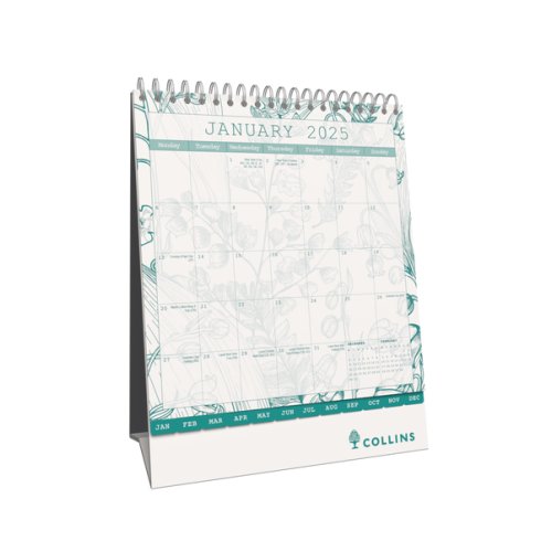 Desk Calendar - Collins - 220mmx175mm - Tara Desk - Month To View ...