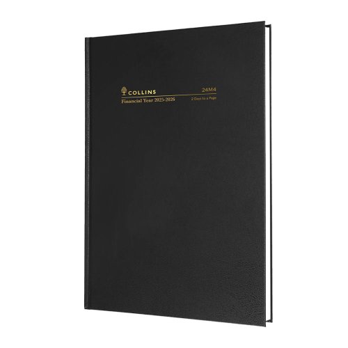 Financial Year Diary - Collins - A4 - 24M4 - Day-to-Page - Black - 2025 ...