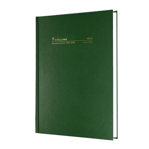 Financial Year Diary - Collins - A5 - 18M4 - Day-to-Page - Green - 2025 ...