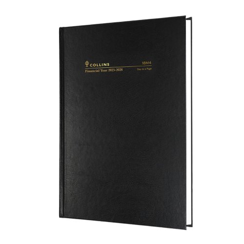 Financial Year Diary - Collins - A5 - 18M4 - Day-to-Page - Black - 2025 ...