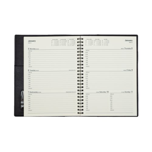 Financial Year Diary - Vanessa - A5 - Week To View - Black - 2026-27 ...