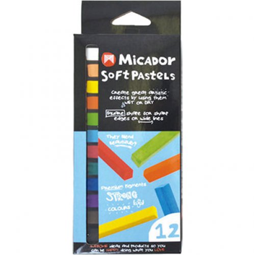 Crayons - Micador - Square Soft Pastels - Pack of 12 | Skout Office ...
