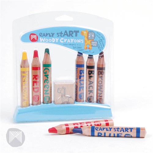 Crayons Micador Early Start Woody (Pack of 6 with Sharpener) | Skout ...