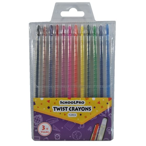 SchoolPro - Twistable Crayons - 12 Pack | Skout Office Supplies