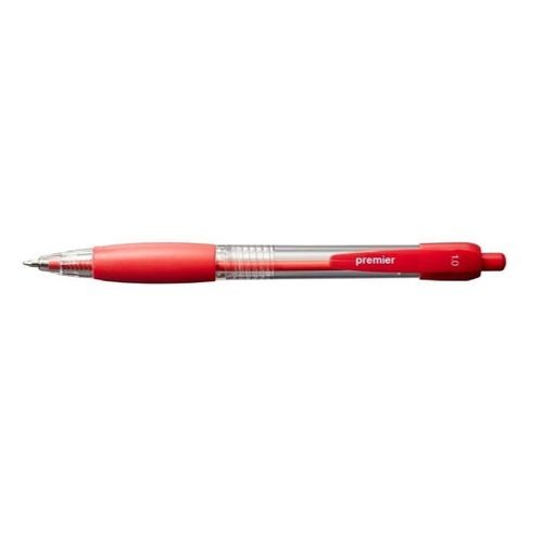 Blue Ribbon Premier - Medium - Retractable Ballpoint Pen - Red - Box of ...