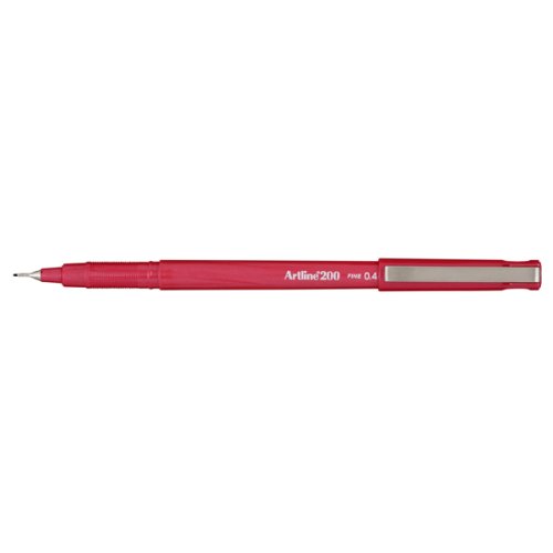 Fineliner Pen - Artline - 200 - 0.4mm - Bright Red | Skout Office Supplies