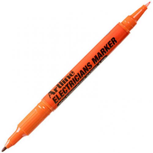 Electricians Marker - Artline - Dual Nib 0.4/1.0mm - Permanent - Orange ...
