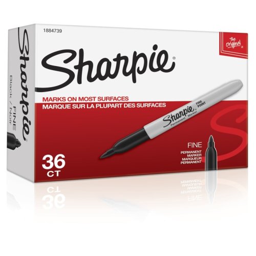 Marker Sharpie Fine Perm Black Box Of 36 | Skout Office Supplies