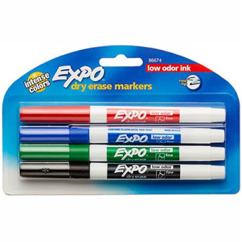 Whiteboard Marker - Expo - Fine Point - Wallet of 4 | Skout Office Supplies