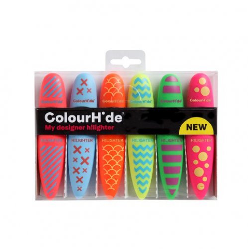 Highlighter - Colourhide - Designer - Assorted Pack of 6 | Skout Office ...
