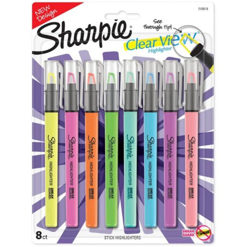 Highlighter - Sharpie - Clear View Stick - Assorted - Pack of 8 | Skout ...